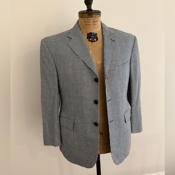 Suits & Blazers | Custom Plaid Mens 3 Button Blazer Suit Jacket Sz 4 S ...